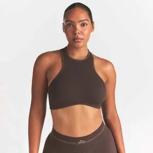 SKIMS Racer Front Bra | Deep Neutral | | Nike Ribbed Seamless