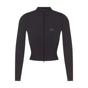 SKIMS Ribbed Seamless Zip Up Crop Jacket