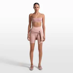 SKIMS Ribbed Seamless 5-inch Biker Shorts - Himalayan/ecru
