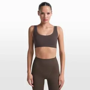 SKIMS Nike Ribbed Seamless Scoop Bra Phoenix - Phoenix/truffle