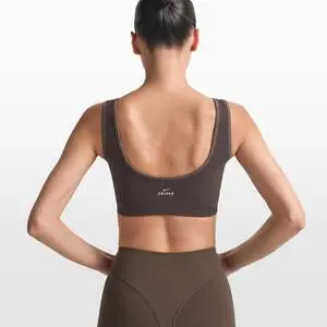 SKIMS Nike Ribbed Seamless Scoop Bra Phoenix - Phoenix/truffle