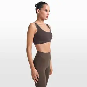SKIMS Nike Ribbed Seamless Scoop Bra Phoenix - Phoenix/truffle