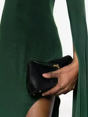 Norma Kamali Side-slit Long-sleeve Maxi Dress