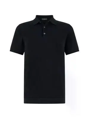 Boggi Milano Buttoned Polo Shirt - Black