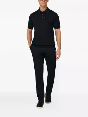 Boggi Milano Buttoned Polo Shirt - Black