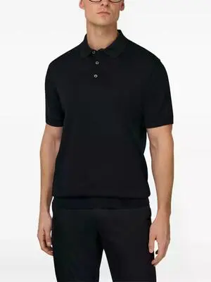 Boggi Milano Buttoned Polo Shirt - Black
