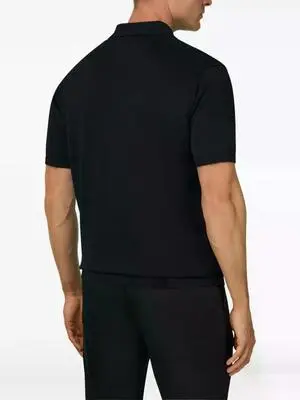 Boggi Milano Buttoned Polo Shirt - Black