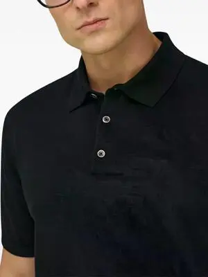 Boggi Milano Buttoned Polo Shirt - Black