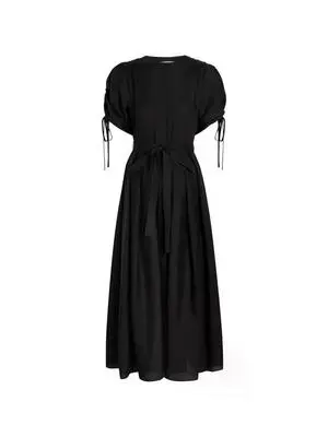 Gabriela Hearst Tie-detail Midi Dress - Black