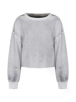 THOM KROM Long-sleeve Cropped Sweatshirt