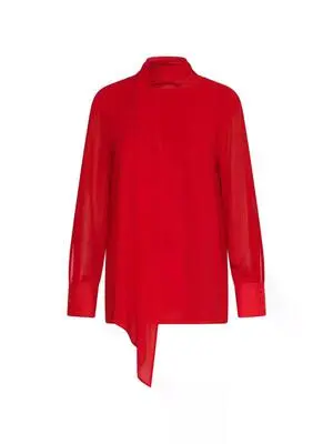 Marella Tie-neck Long-sleeved Top