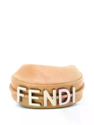Fendi Graphy Leather Nano Bag - Neutrals