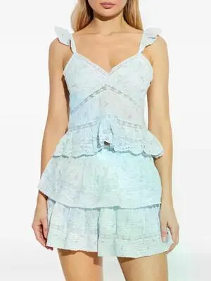 LoveShackFancy Floral Print Top