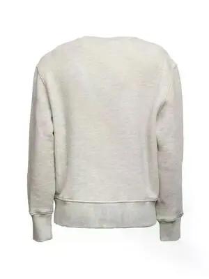 AUTRY Logo Embroidered Crewneck Sweatshirt - Neutrals