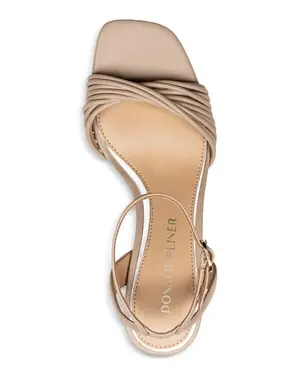 DONALD PLINER Ilya Leather Dress Sandals - Sand