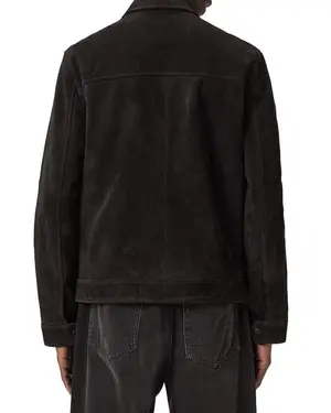 ALLSAINTS Nates Suede Jacket - Tanner Black