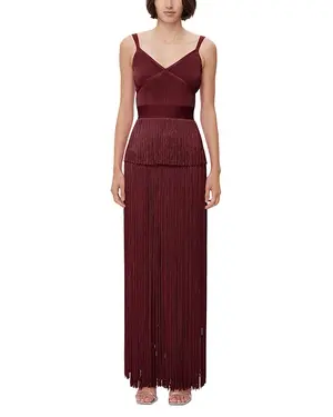Herve Leger The Holly Gown - Met Dark Red