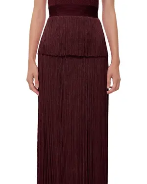 Herve Leger The Holly Gown - Met Dark Red