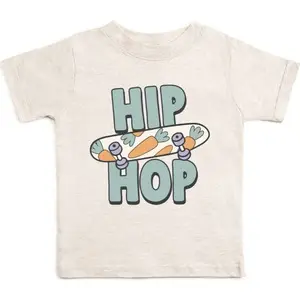 SWEET WINK Hip Hop Skateboard Easter Short Sleeve T-shirt - Natural Heather
