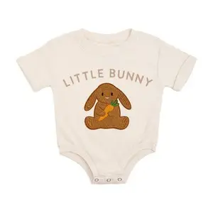 SWEET WINK Little Bunny Patch Romper - Natural
