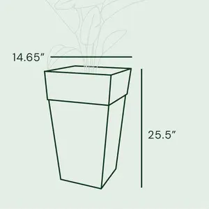 BLOEM 25" Tall Finley Tapered Square Planter