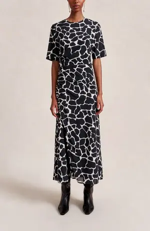 LA LIGNE Stretch Silk Lydia Midi Dress