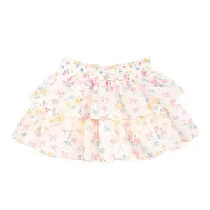 SWEET WINK Floral Print Tiered Skort