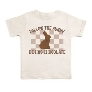 SWEET WINK Easter Chocolate Bunny Short Sleeve T-shirt - Natural Heather