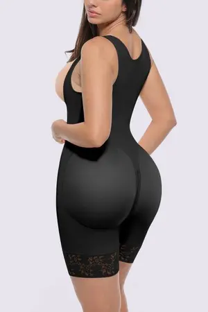 SHAPELLX Airslim® Open Bust Tummy Control Bodysuit - Black