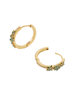 FABLE ENGLAND Floral Wreath Hoop Earrings