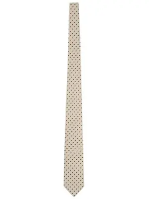 TOM FORD Printed Silk Neck Tie - Gold