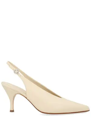 AeydĒ Slingback Stiletto Heels - Beige