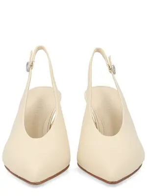 AeydĒ Slingback Stiletto Heels - Beige