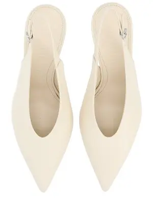 AeydĒ Slingback Stiletto Heels - Beige