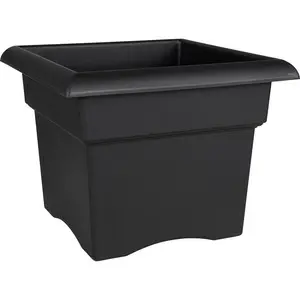 BLOEM Veranda Deck Box Planter Square 18 Inch - Black