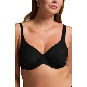 Hunkemoller Mesh Non-padded Underwired Bra - Caviar