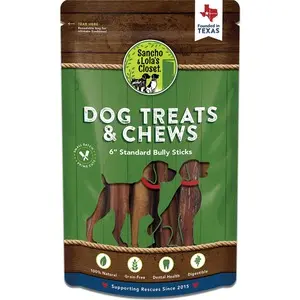 SANCHO & LOLA'S CLOSET 6-inch Standard Dog Chews - Brown
