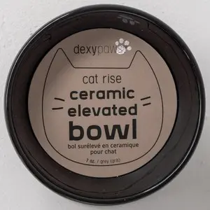 DEXYPAWS Elevated Ceramic Cat Bowl 7oz