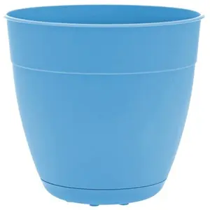 BLOEM 12 Inch Dayton Planter With Saucer Tray - Blue