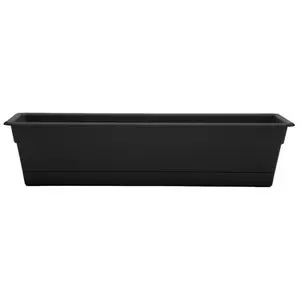 BLOEM 24 Inch Dura Cotta Window Box Planter - Black