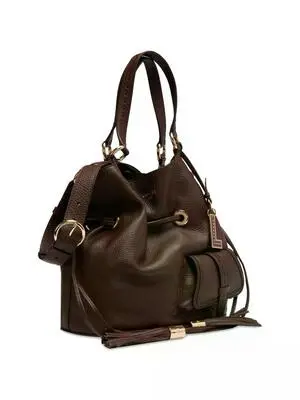 LANCEL Premier Flirt Leather Bucket Bag - Brown