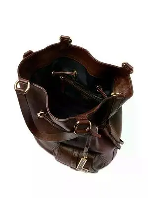 LANCEL Premier Flirt Leather Bucket Bag - Brown