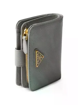 Prada Small Saffiano Leather Wallet - Grey