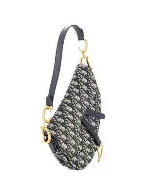 Dior Saddle Handbag Oblique Canvas Medium Shoulder Bag - Blue