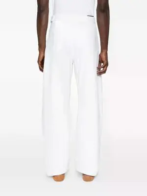 LEMAIRE Bleached Denim Belt Trousers - Grey