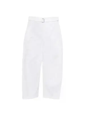LEMAIRE Bleached Denim Belt Trousers