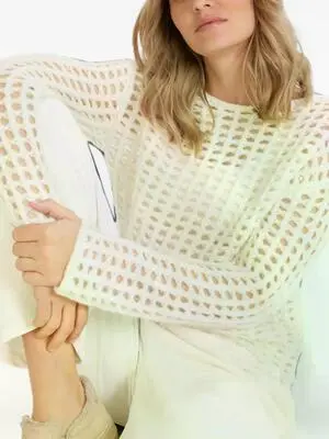 JUVIA Alpaca Mesh-effect Sweater