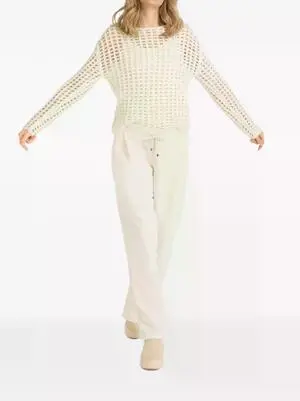 JUVIA Alpaca Mesh-effect Sweater