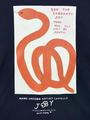 Marc Jacobs X David Shrigley Snake Print Top
