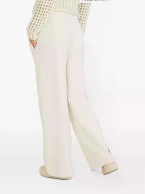 JUVIA Elenia Fleece Pleated Wide-leg Trousers